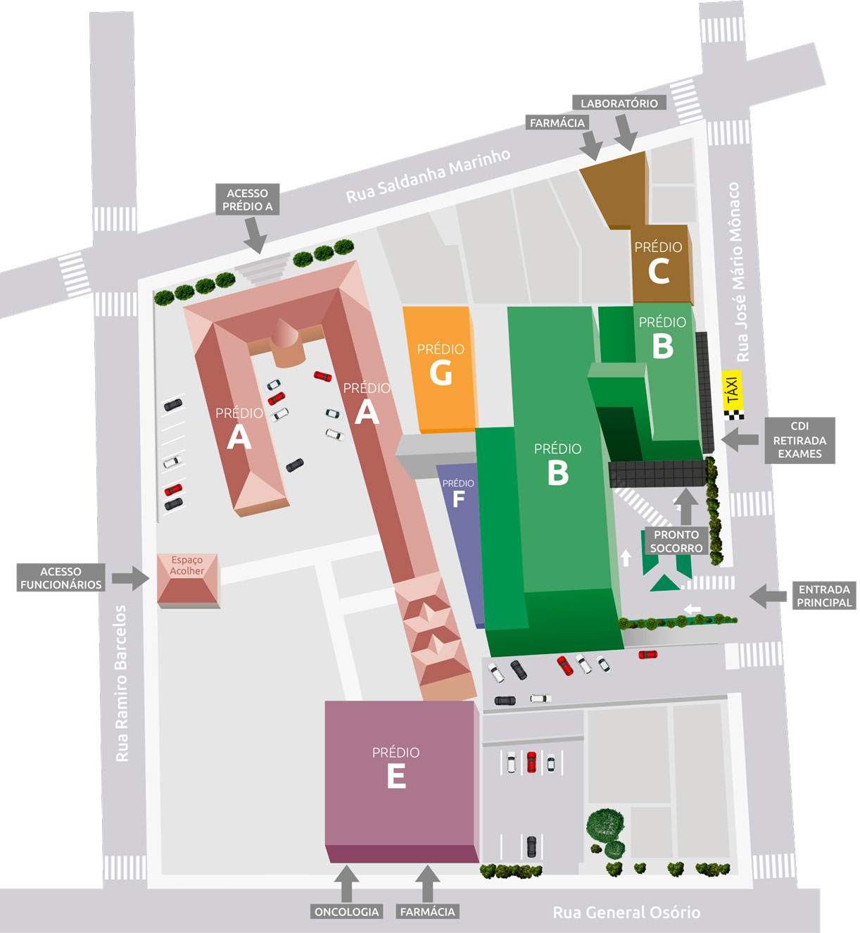 Mapa do hospital - Portal do Visitante